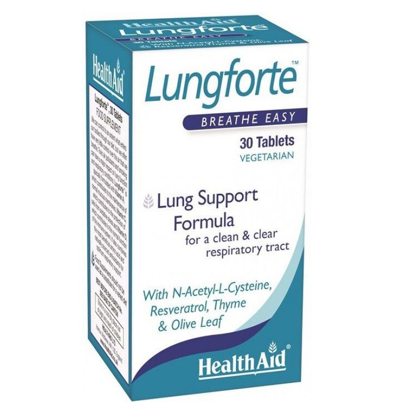 HealthAid Lungforte 30 Vegetarian Tablets - mOrganics Beauty