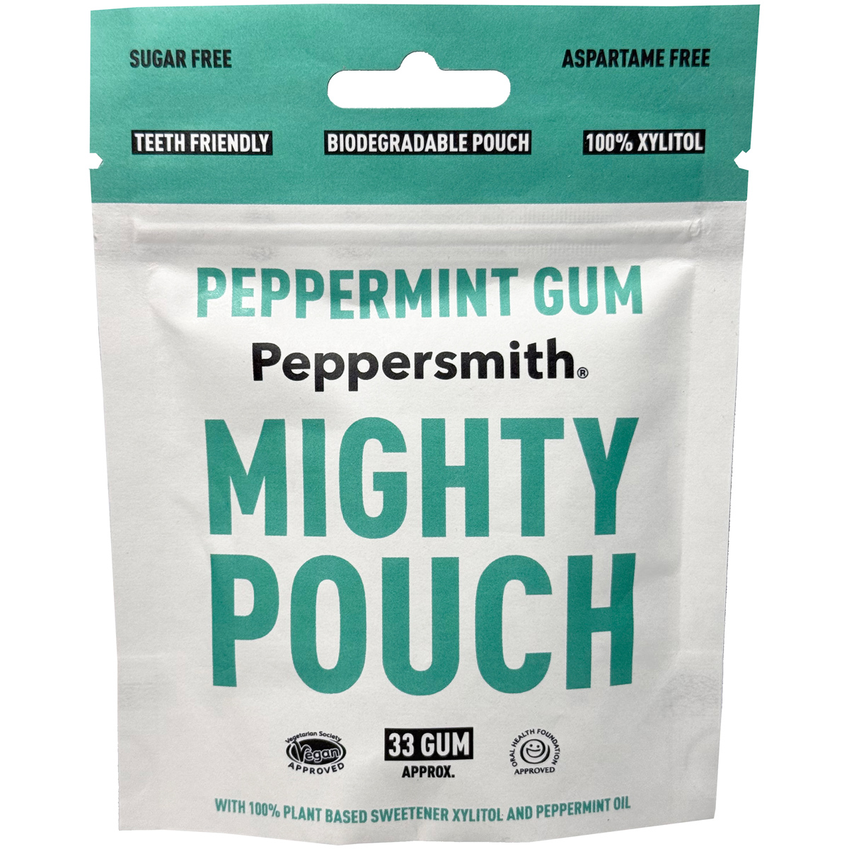 Peppersmith English Peppermint Chewing Gum Mighty Box 50g - mOrganics ...