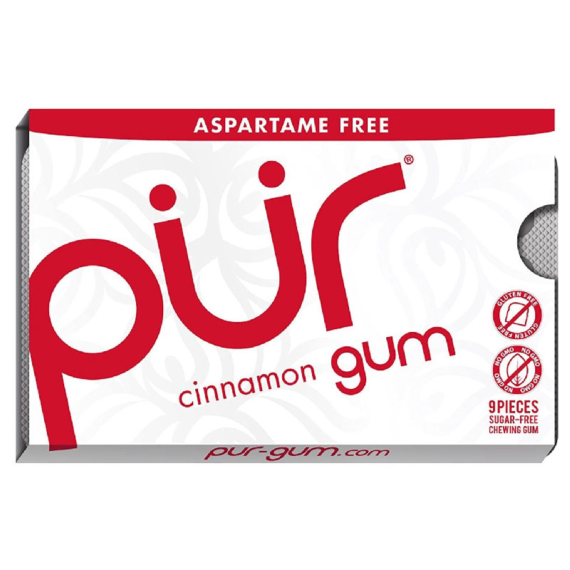 Pur Gum Cinnamon Chewing Gum Blister 9 Pellets - mOrganics Beauty