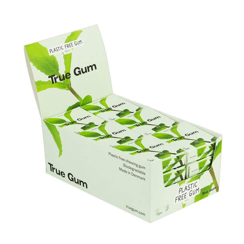 True Gum Plastic Free Chewing Gum - Mint 21g (Pack of 24) - mOrganics ...